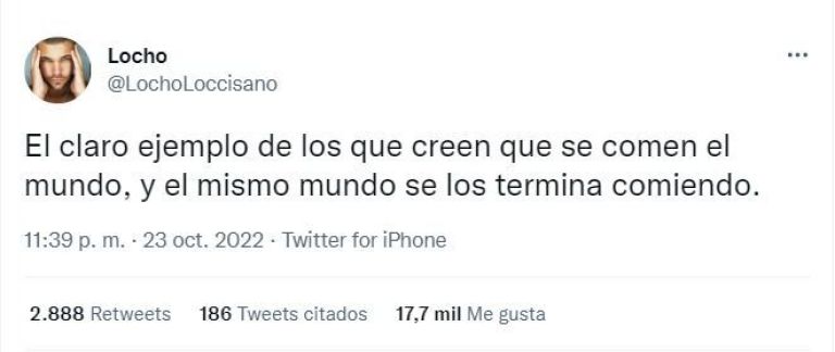Locho Loccisano lapidario con Tomás Holder tras la eliminación de Gran Hermano: "Los que se ...